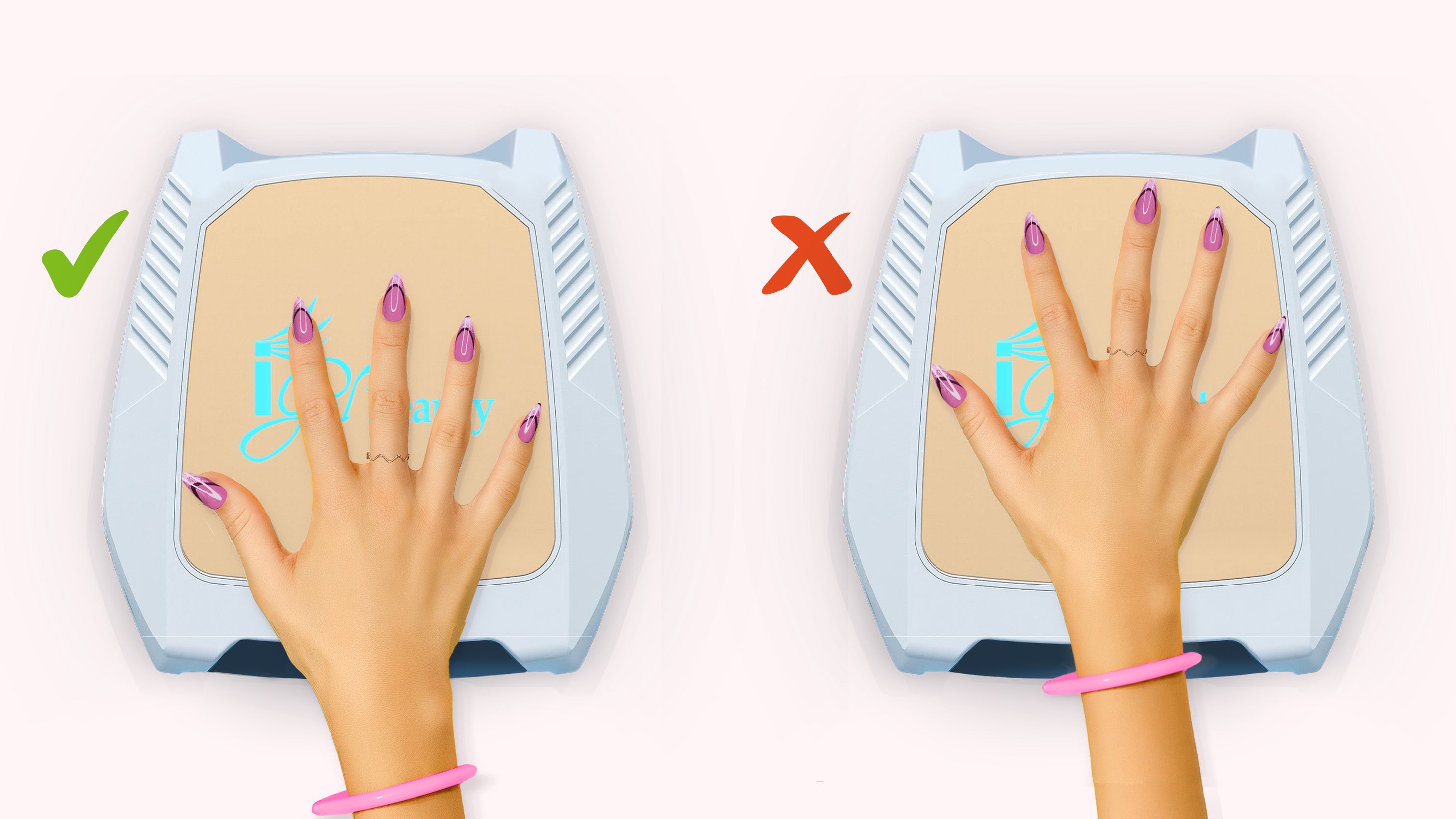 How To Properly Place Your Hands Inside The Nail Lamp – iGel Beauty