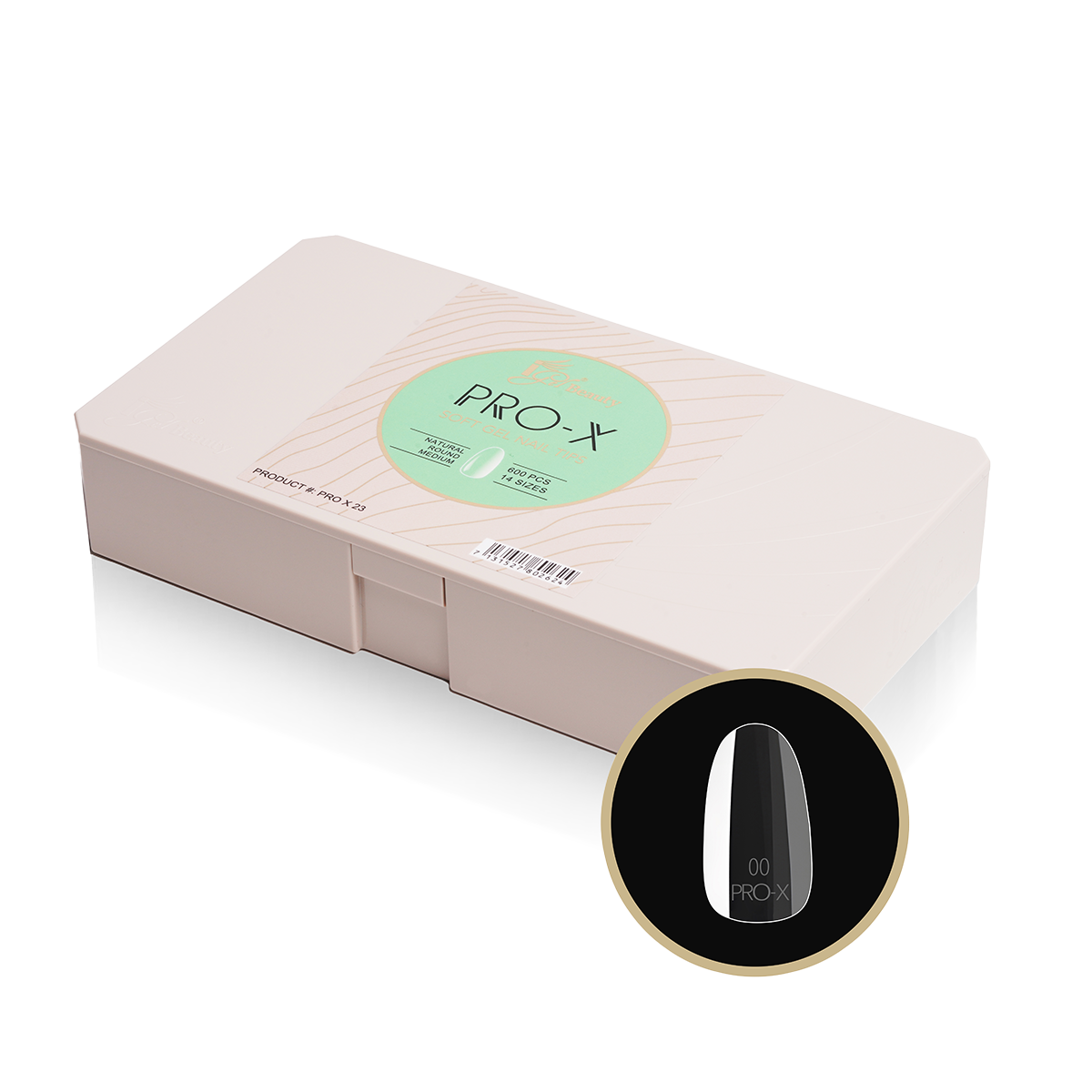 PRO-X Soft Gel Nail Tips 23 - Natural Round Medium – iGel Beauty