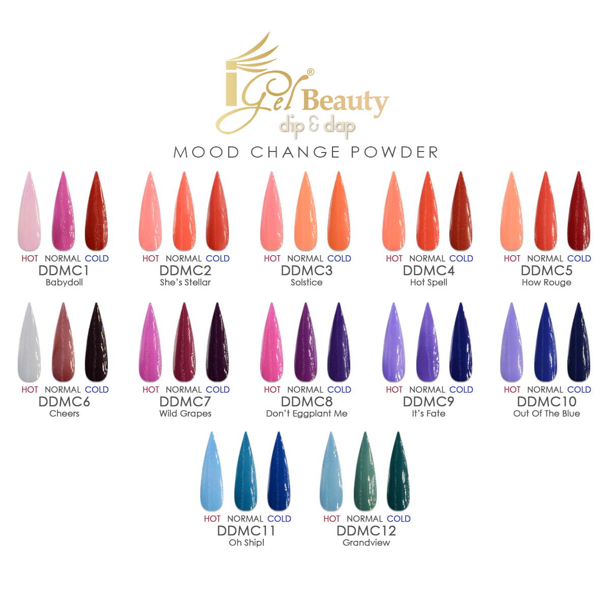 Dip & Dap Powder Mood Change Powder DDMC Professional Collection – iGel ...